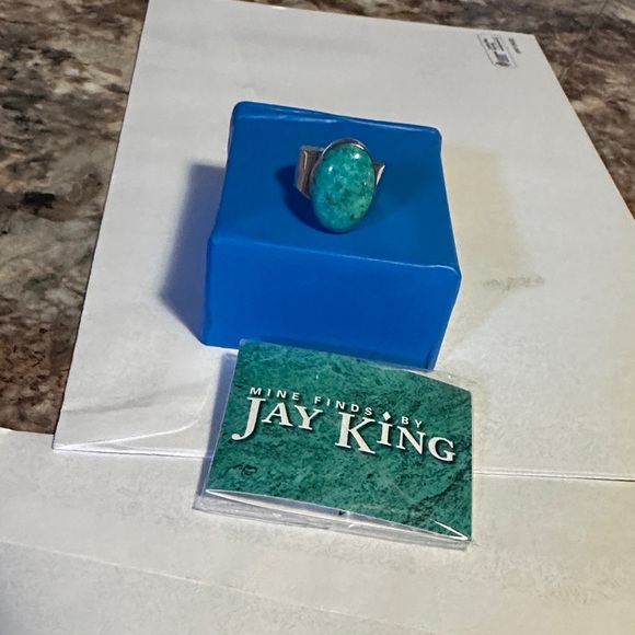 Jay King | Jewelry | Jay King Blue Silver Ring With Organic Design ...